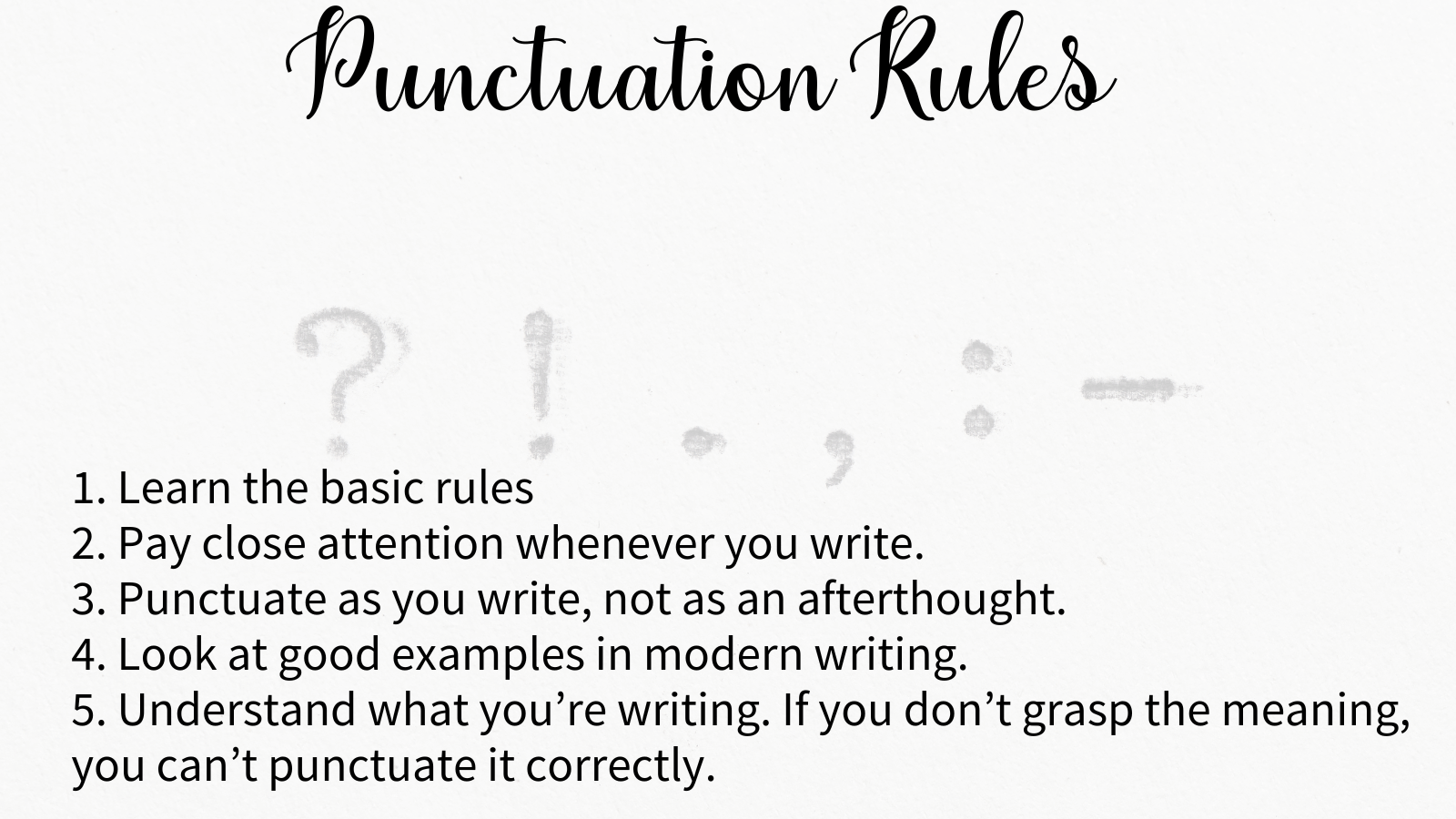 Perfect Your Punctuation — Funny Face Fiction